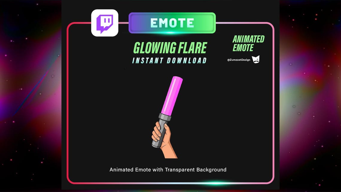 Animated Glowing Rave Light Sticks: Twitch Emotes (digital Download) - Etsy