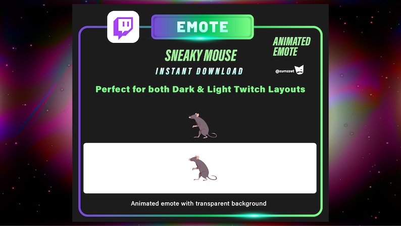 ANIMATED Rat Emote for Twitch, Streamer, Gaming, Streaming, Stream ...