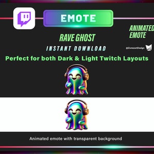 Animated Rave Ghost Emote for Twitch Streamers (digital Download) - Etsy