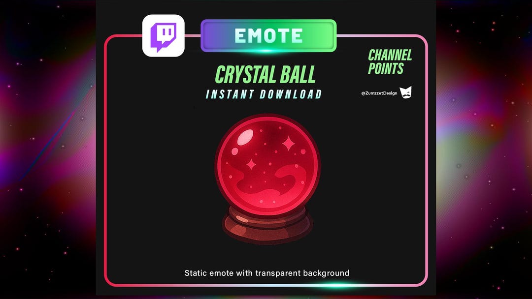 STATIC Crystal Ball Emote and Channel Point for Twitch, Streamer ...