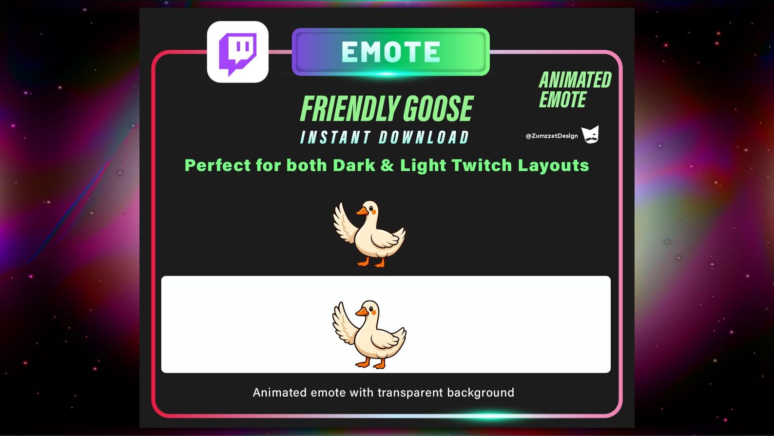Animated Waving Goose Emote for Twitch (digital Download) - Etsy