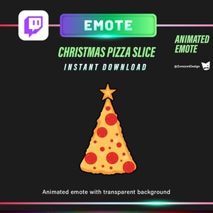 ANIMATED Pepperoni Pizza Christmas Tree for Twitch, Streamer, Gaming ...