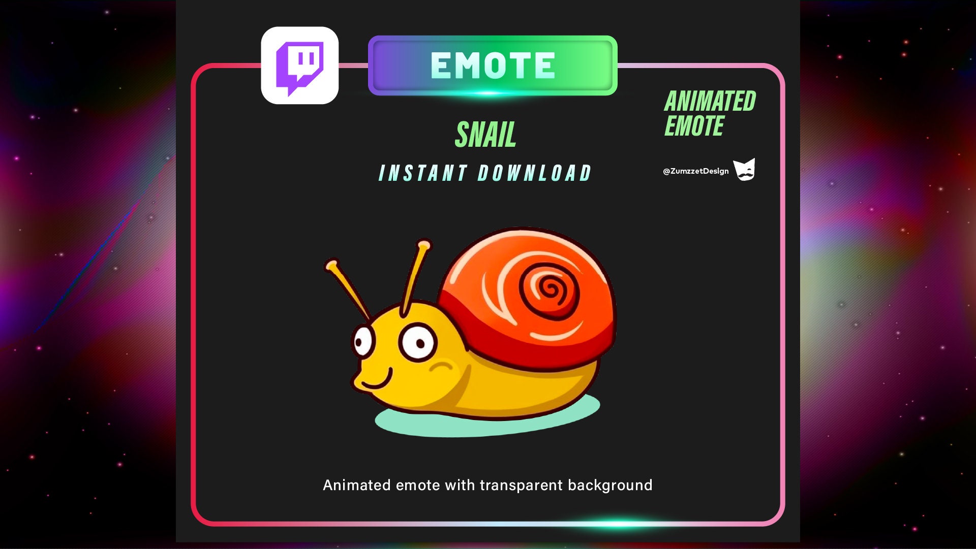 ANIMATED Snail Emote for Twitch, Streamer, Gaming, Streaming,stream ...