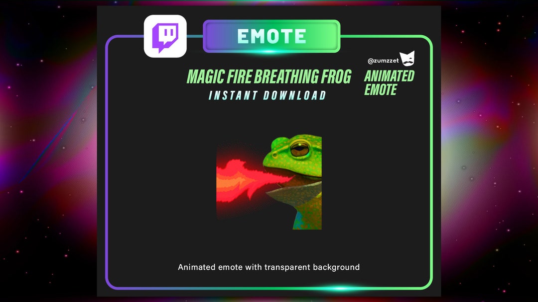 ANIMATED FIRE Breathing Frog Emote for Twitch, Streamer, Gaming ...