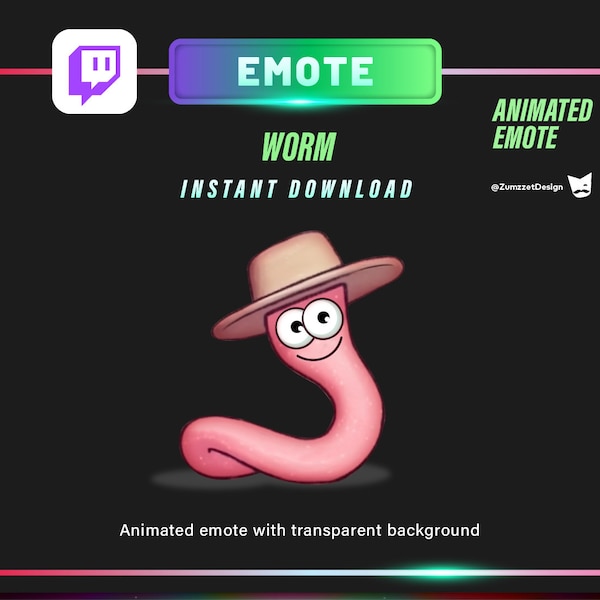 Twitch Emotes Worm - Etsy