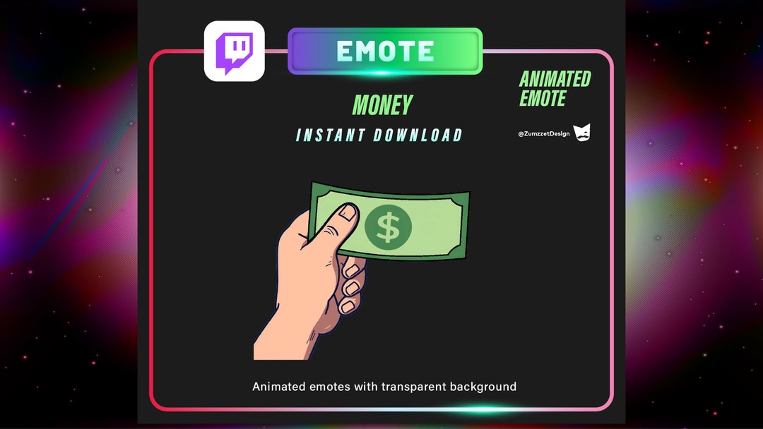 ANIMATED Take My Money Emote for Twitch, Streamer, Gaming, Streaming ...
