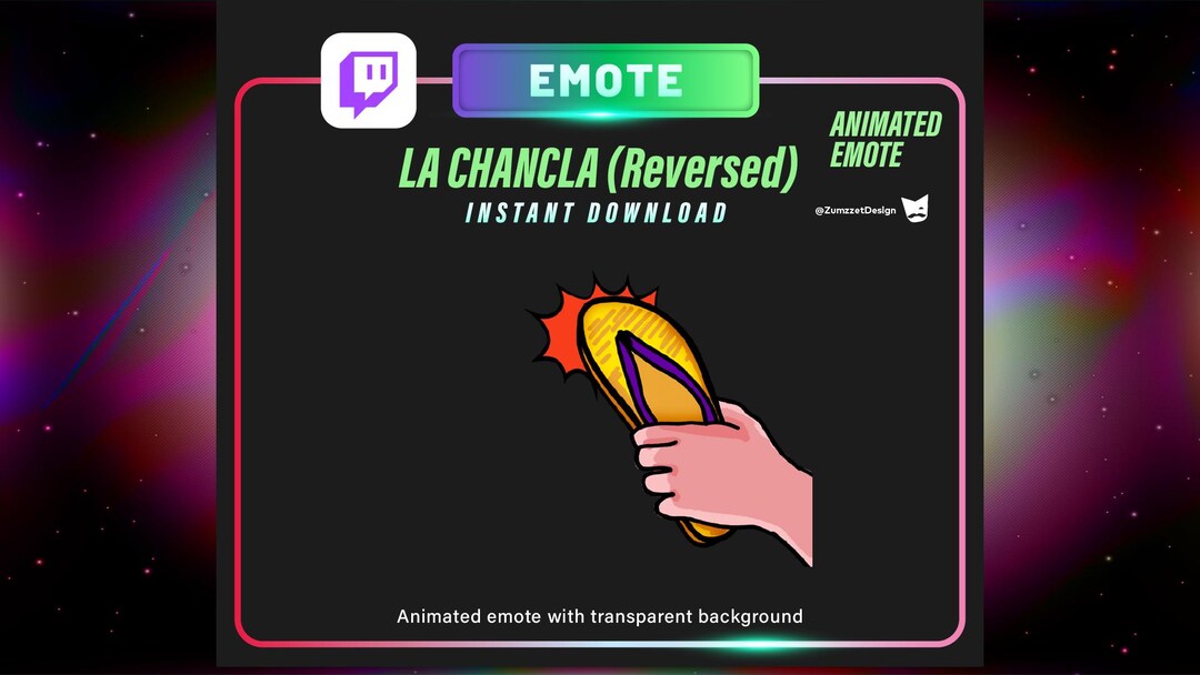 ANIMATED La Chancla Reversed Emote for Twitch, Streamer, Gaming ...