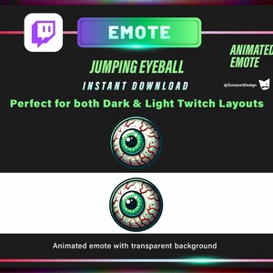 ANIMATED Ghost Emote for Twitch, Scary Eye Horror Emote, Monster Emote ...