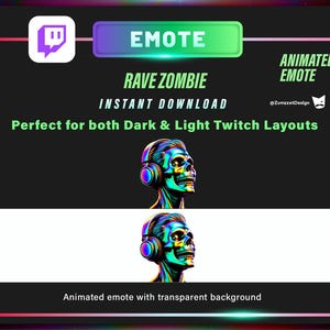 ANIMATED Zombie Emote for Twitch, Streaming Emotes, Gamer Emotes ...
