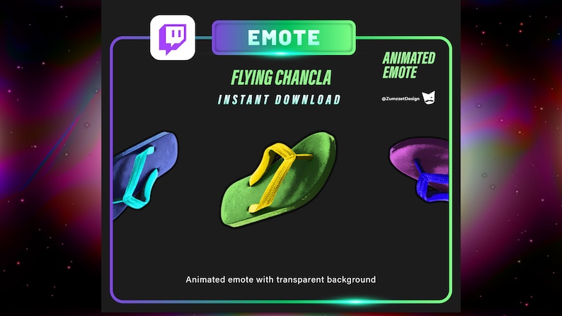 Animated Flying Chancla Emote for Twitch (digital File) - Etsy