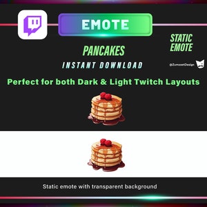 Pancakes Twitch Emote Set, Static Food Emote (digital Zip File) - Etsy
