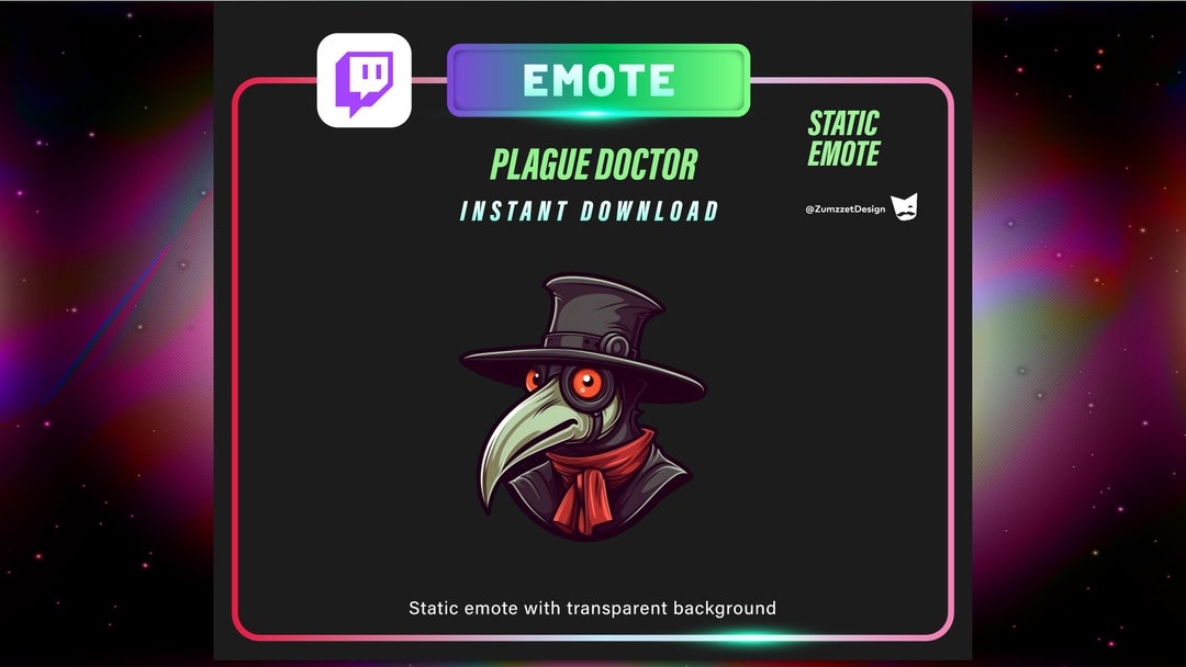 Plague Doctor Emote for Twitch, Spooky Halloween (digital Download) - Etsy