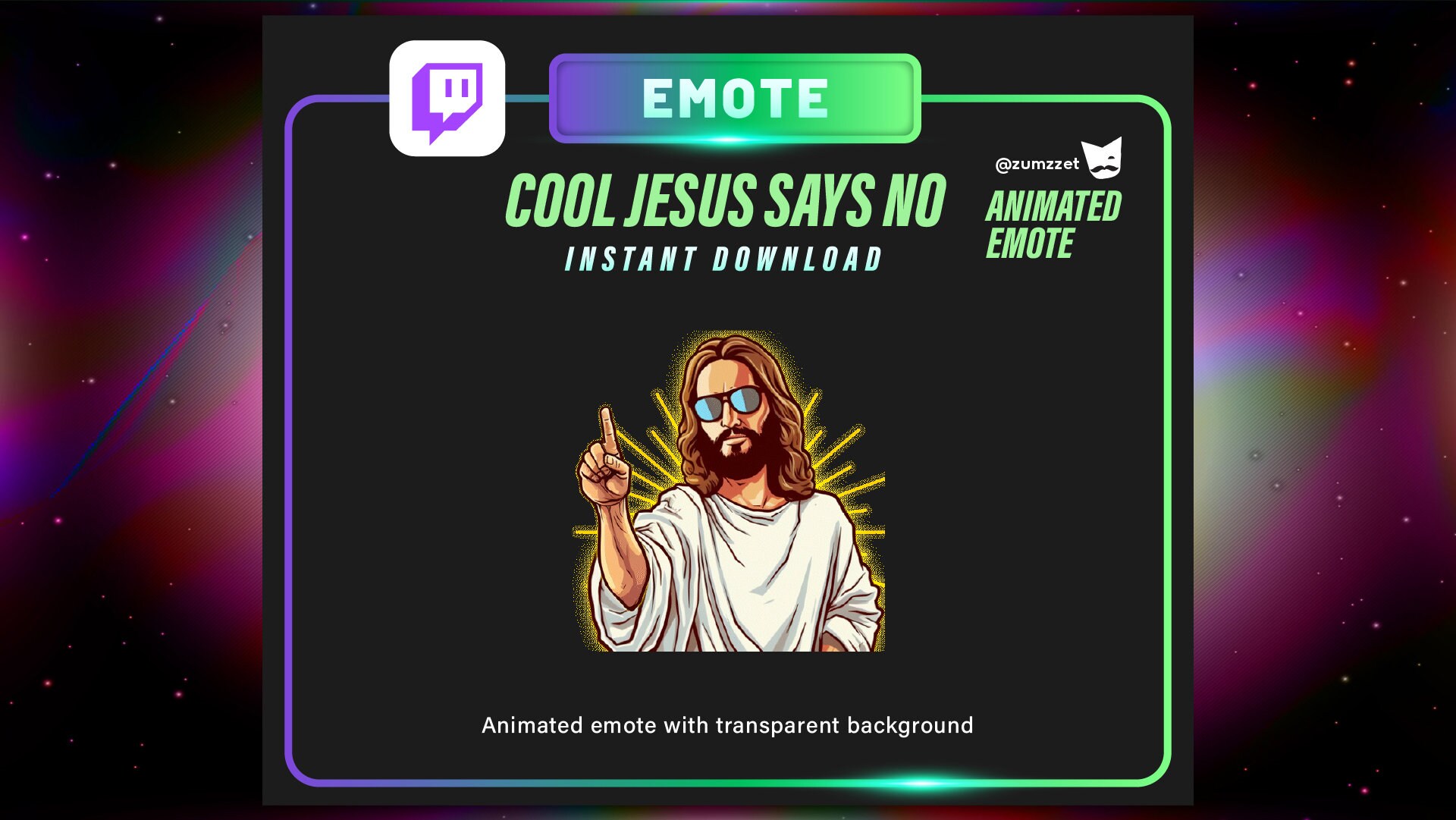 ANIMATED Jesus Emote for Twitch, Streamer, Gaming, Streaming, Stream ...