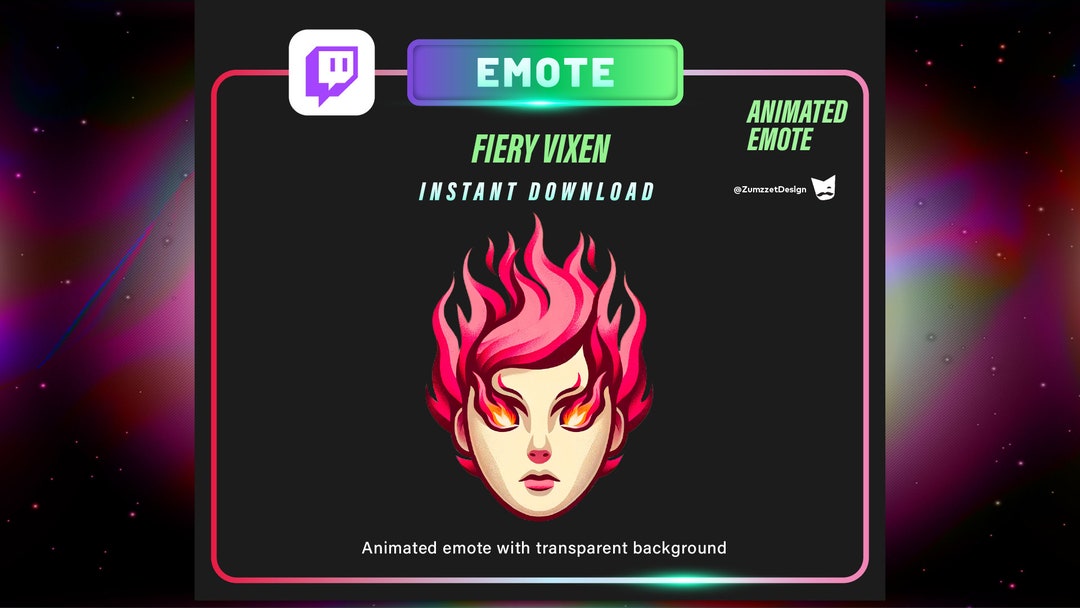 Animated Fiery Vixen Emote for Twitch Streaming (digital Download) - Etsy