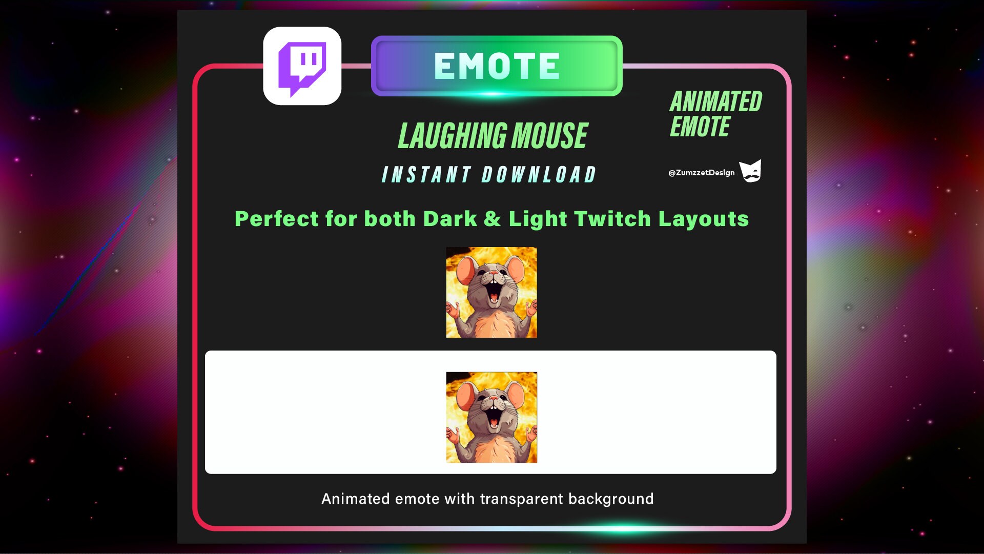 ANIMATED Mouse Emote for Twitch, Streamer, Gaming, Streaming, Stream ...
