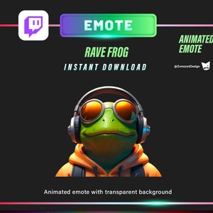 Animated Rave Frog Emote for Twitch (digital Download) - Etsy
