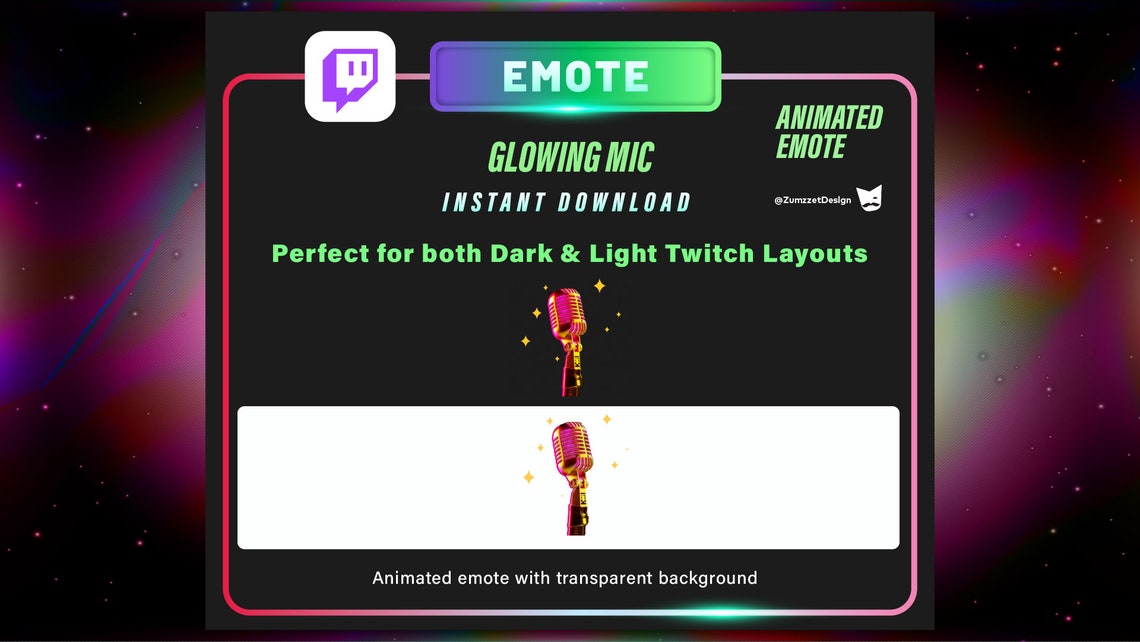 Animated Golden Microphone Emote for Twitch (digital Download) - Etsy