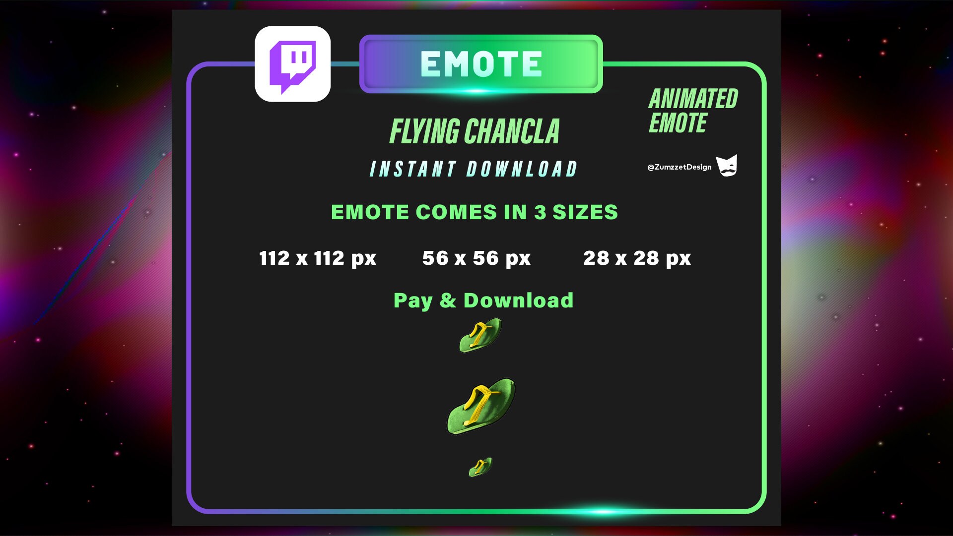 Animated Flying Chancla Emote for Twitch (digital File) - Etsy