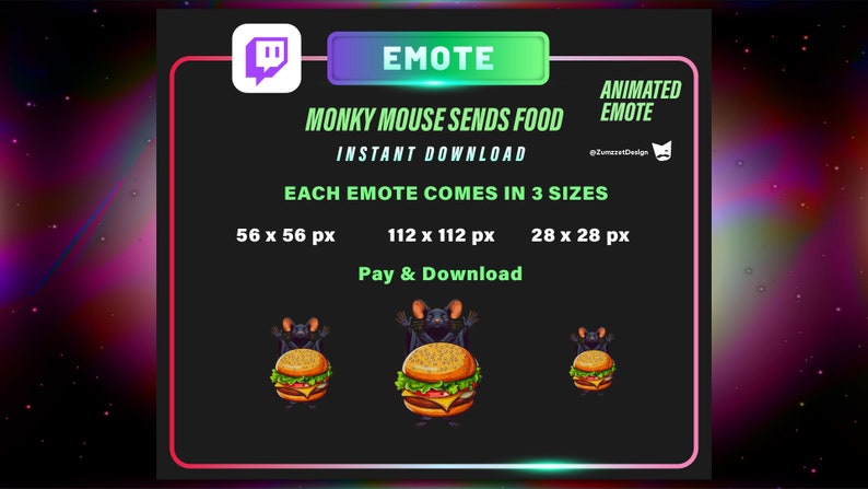 ANIMATED Monk Mouse for Twitch, Streamer, Gaming, Streaming, Stream ...