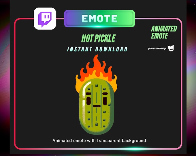 Animated Pickle Emotes Pack, 10 Cute Gherkin Wiggle, Aim, Bonk Emote ...