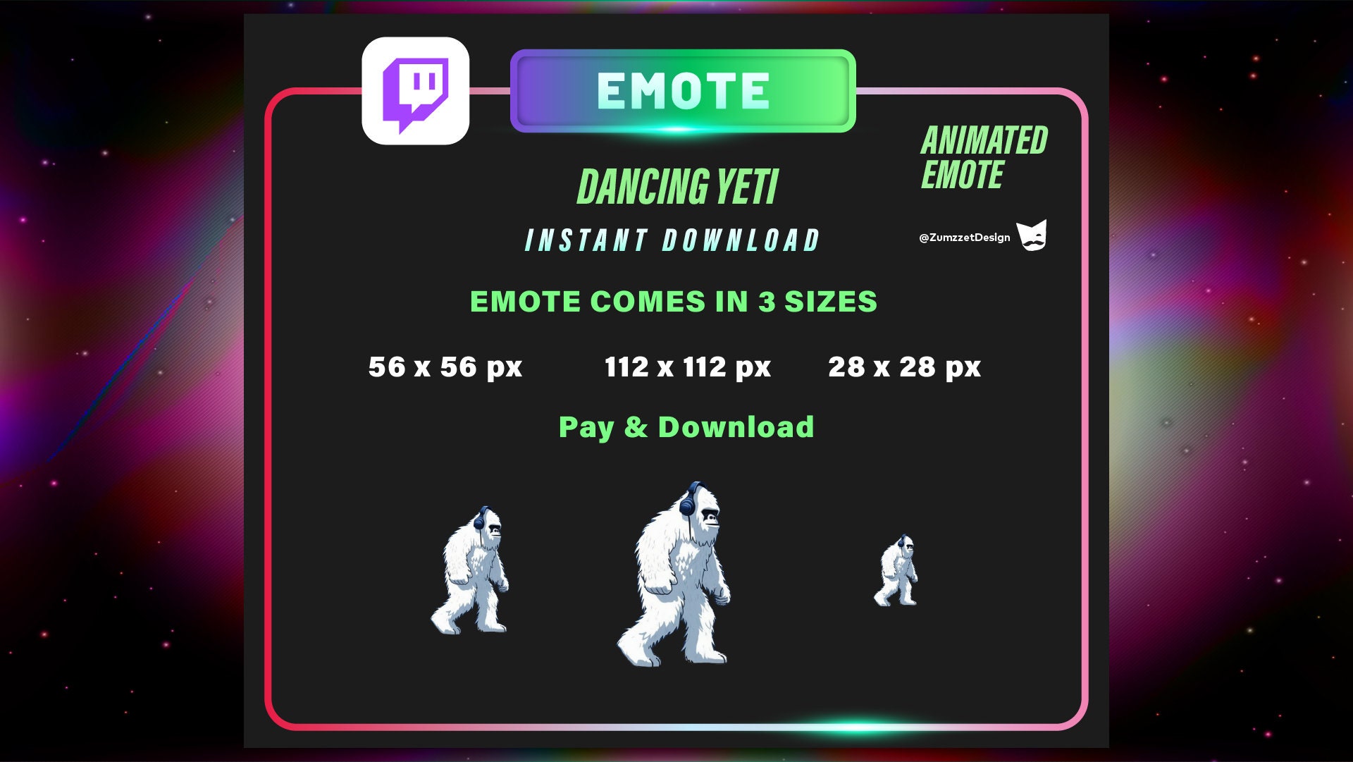Animated Dancing Yeti Emote for Twitch (digital Download) - Etsy