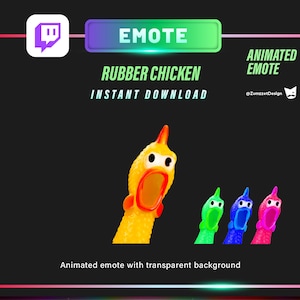 ANIMATED Screaming Yellow Rubber Chicken Emote for Twitch, Streamer ...
