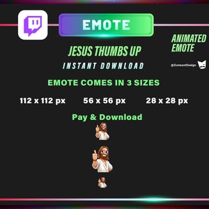 ANIMATED Jesus Emote for Twitch, Streamer, Gaming, Streaming, Stream ...