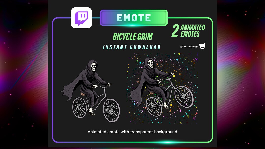 Animated Grim Reaper Bicycle Emotes for Twitch (digital Download) - Etsy