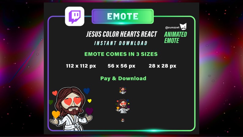 ANIMATED Jesus Emote for Twitch, Streamer, Gaming, Streaming, Stream ...