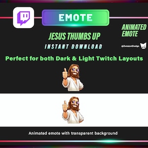ANIMATED Jesus Emote for Twitch, Streamer, Gaming, Streaming, Stream ...