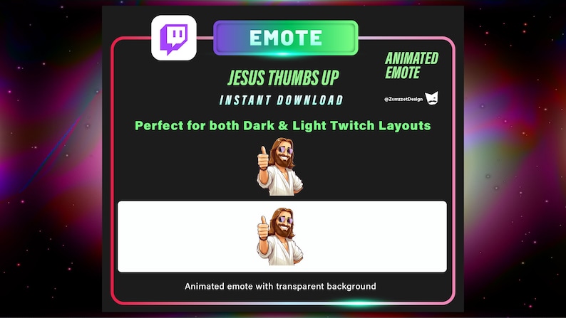 ANIMATED Jesus Emote for Twitch, Streamer, Gaming, Streaming, Stream ...
