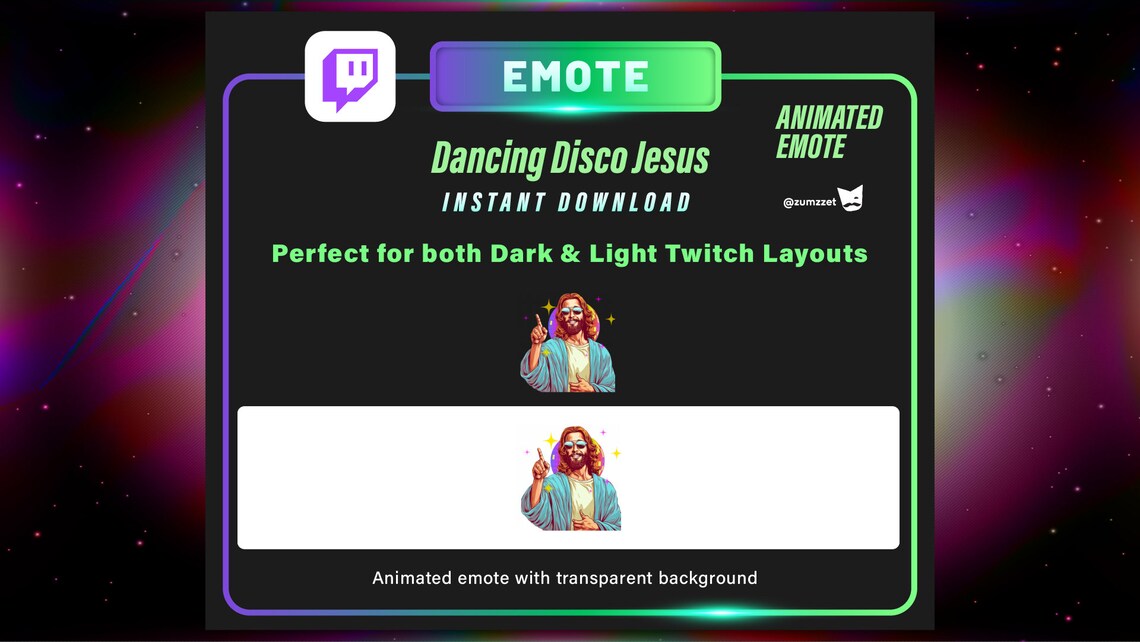 ANIMATED Jesus Emote for Twitch & Discord, Streamer, Gaming, Streaming ...