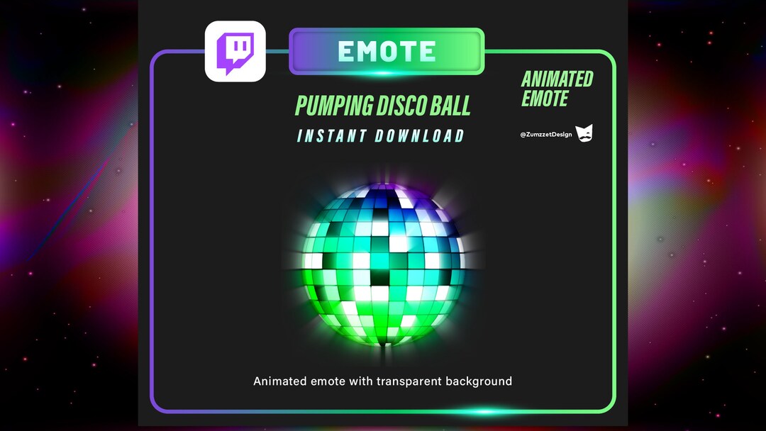 Buy ANIMATED Disco Ball Emote for Twitch Streamer Gaming Online in ...