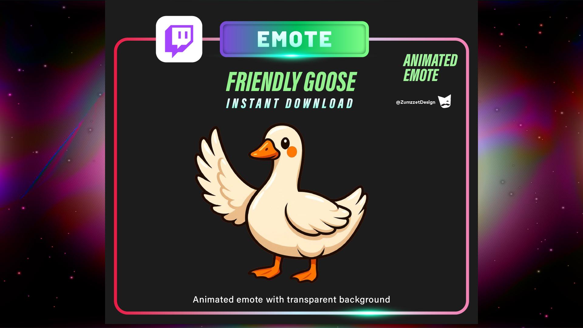 Animated Waving Goose Emote for Twitch (digital Download) - Etsy