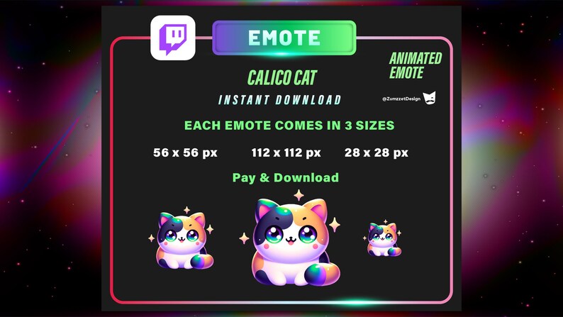 ANIMATED Chibi Cat Emote for Twitch, Streamer, Gaming, Streaming ...