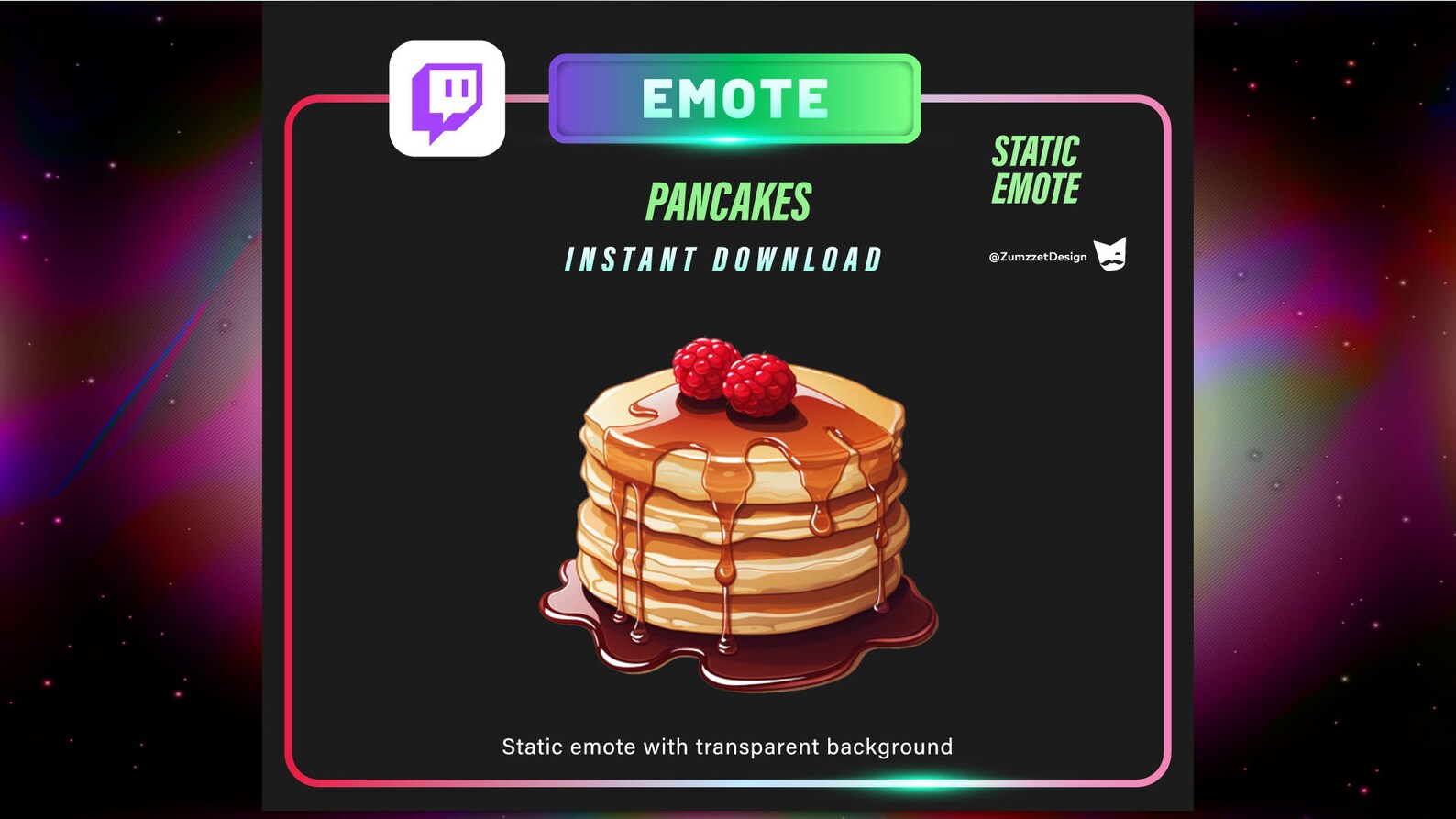 Pancakes Twitch Emote Set, Static Food Emote (digital Zip File) - Etsy