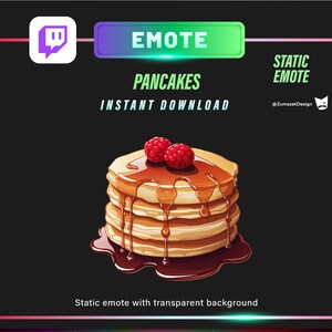 STATIC Pancakes Emote Set for Twitch, Streamer, Gaming, Streaming ...