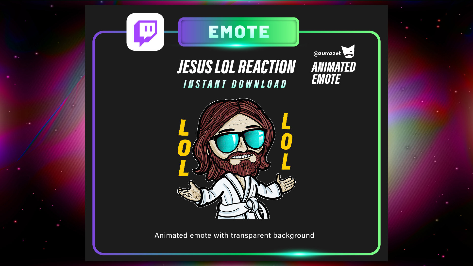 ANIMATED Jesus Emote for Twitch, Streamer, Gaming, Streaming,stream ...