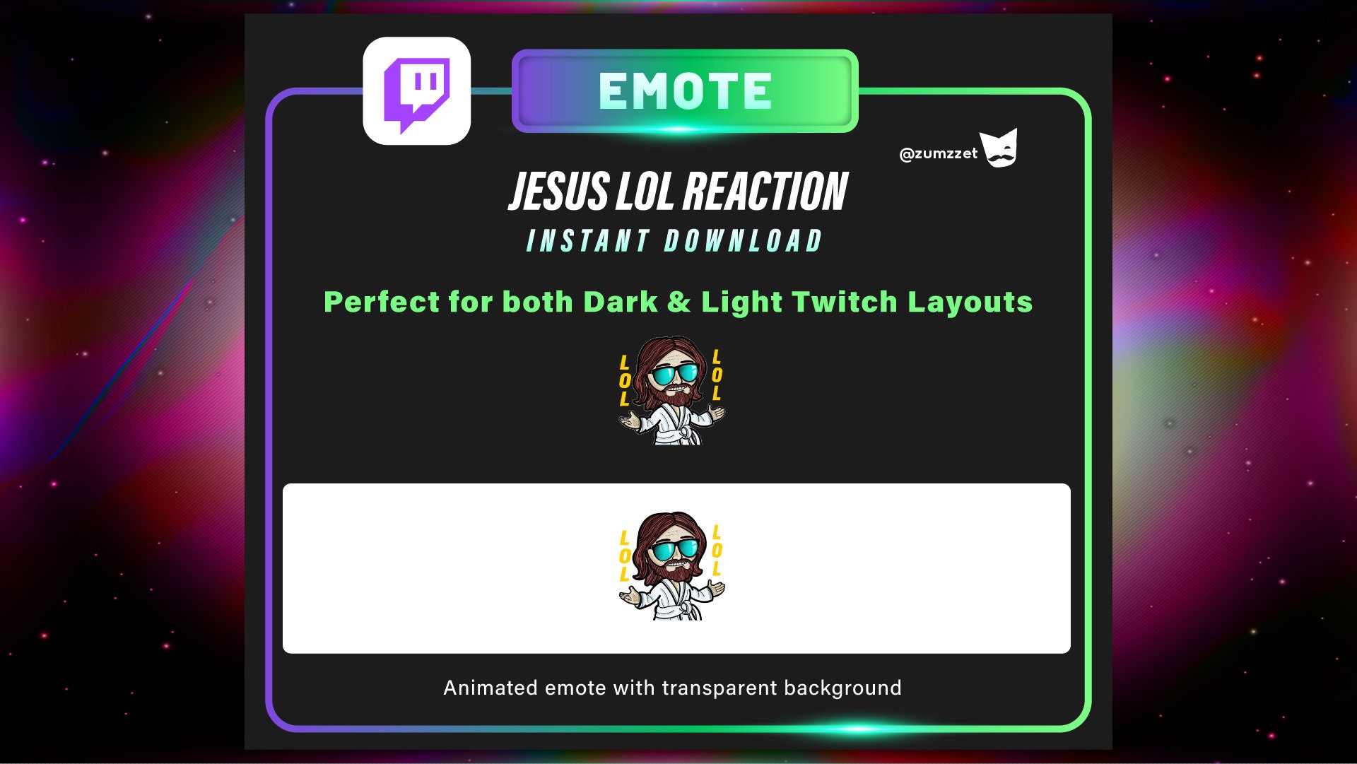 ANIMATED Jesus Emote for Twitch, Streamer, Gaming, Streaming,stream ...