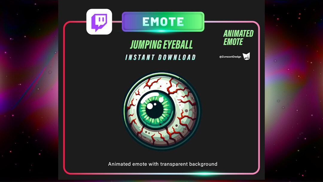 ANIMATED Ghost Emote for Twitch, Scary Eye Horror Emote, Monster Emote ...