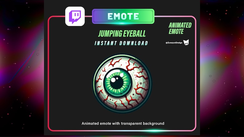 Animated Horror Eye Emote for Twitch Streaming (digital File) - Etsy