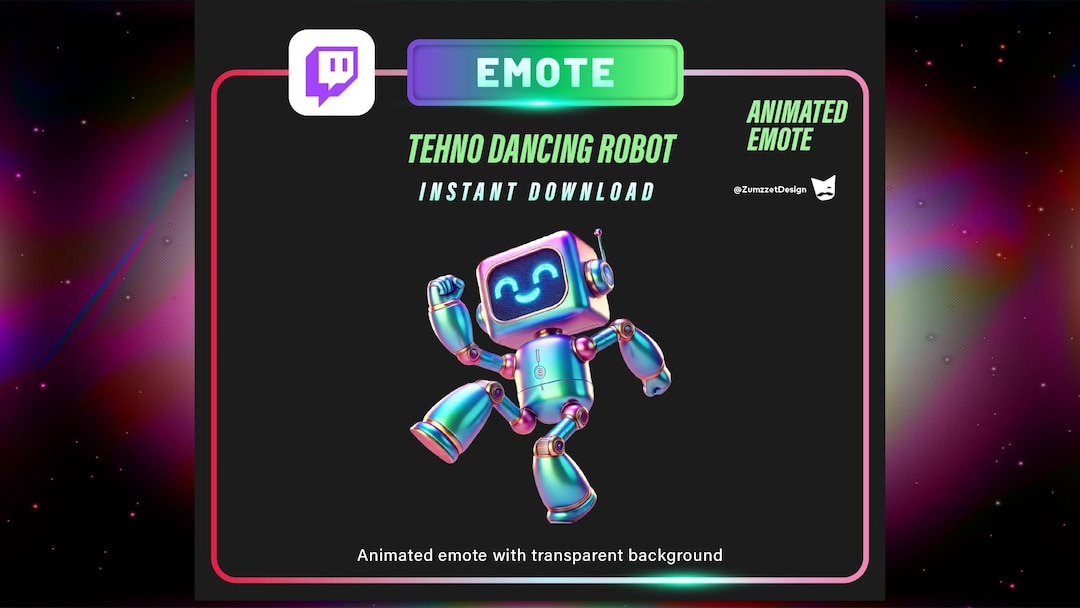 Animated Techno Dancing Robot Emote for Twitch (digital Download) - Etsy