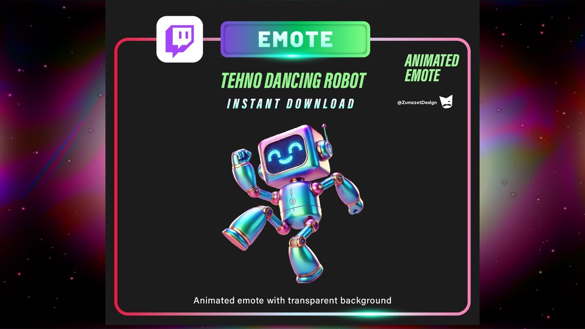 Animated Techno Dancing Robot Emote for Twitch (digital Download) - Etsy