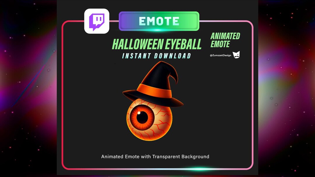 Animated Spooky Witchy Eye Emote, Fall Emote, Spooky Season Halloween ...