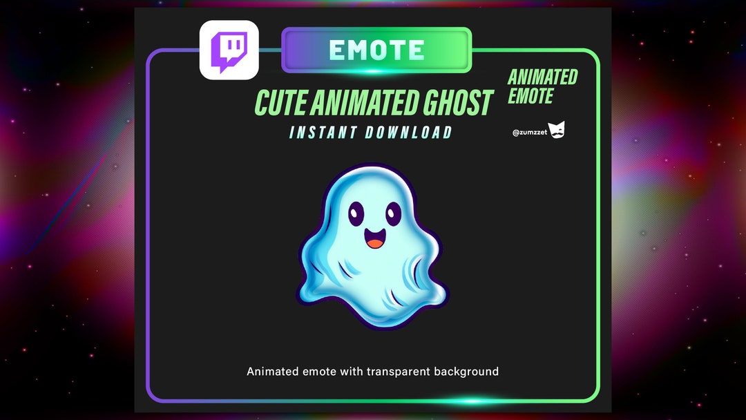 ANIMATED Ghost Emote for Twitch, Streamer, Gaming, Streaming, Stream ...