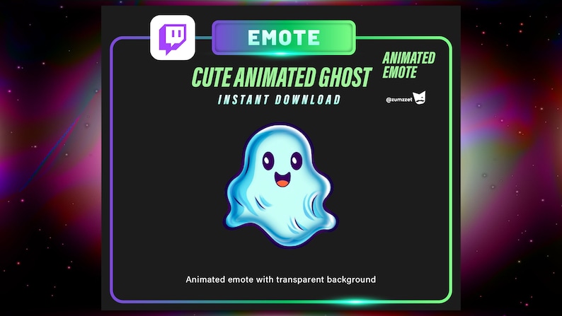 ANIMATED Ghost Emote for Twitch, Streamer, Gaming, Streaming, Stream ...