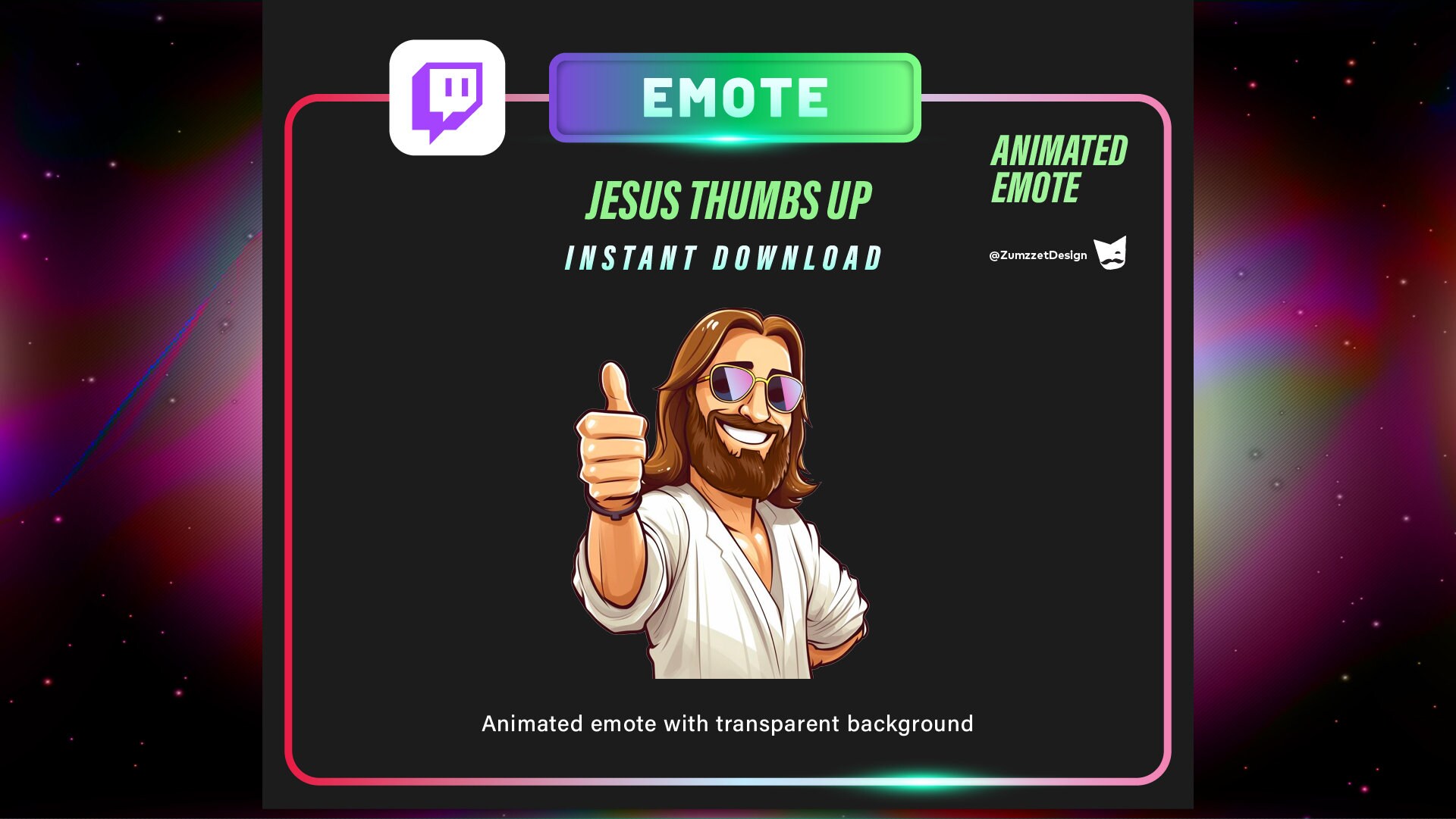 ANIMATED Jesus Emote for Twitch, Streamer, Gaming, Streaming, Stream ...