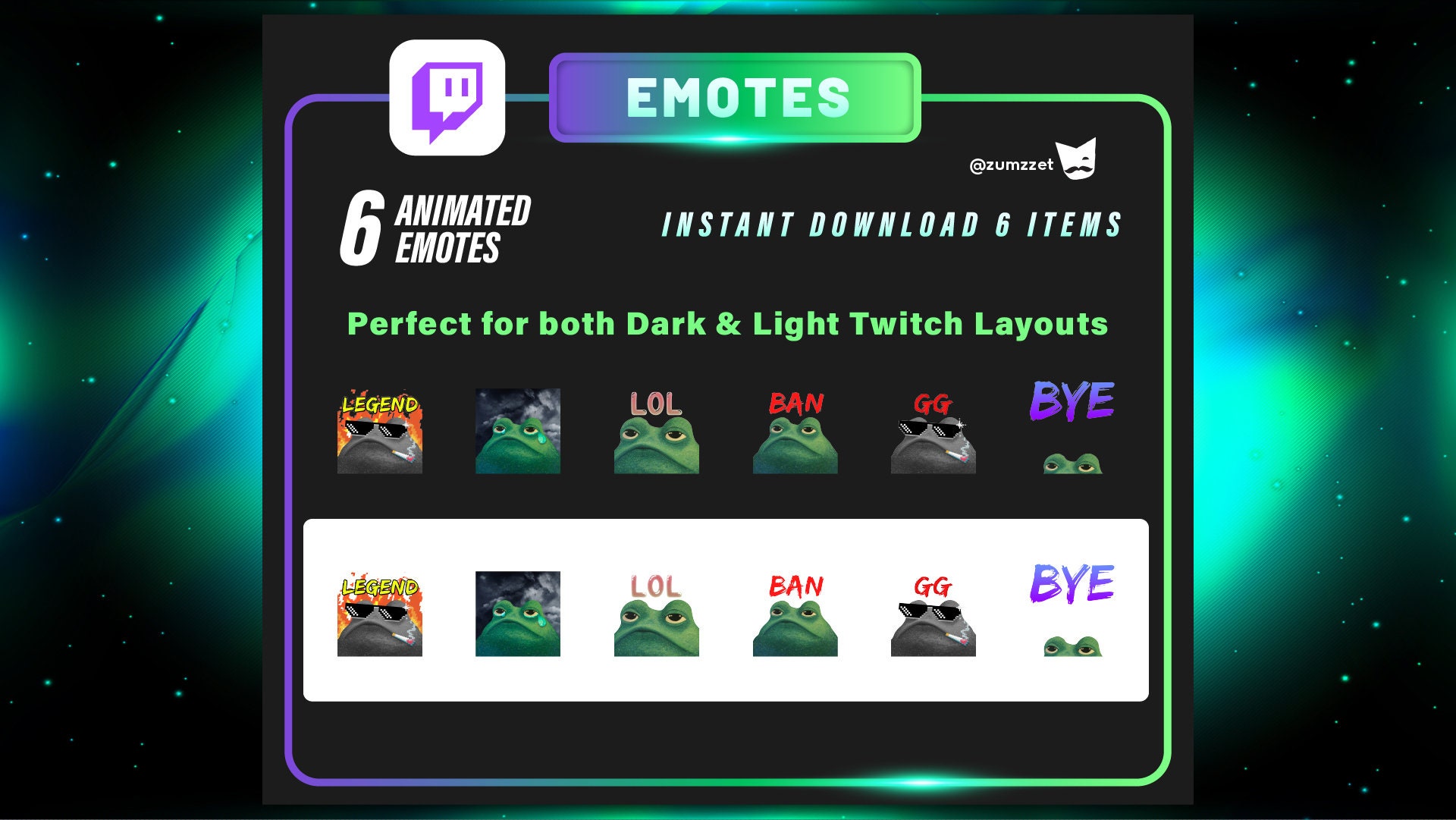 6 ANIMATED Frog Emote Set for Twitch, Streamer, Gaming, Streaming ...