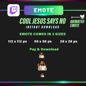 ANIMATED Jesus Emote for Twitch, Streamer, Gaming, Streaming, Stream ...