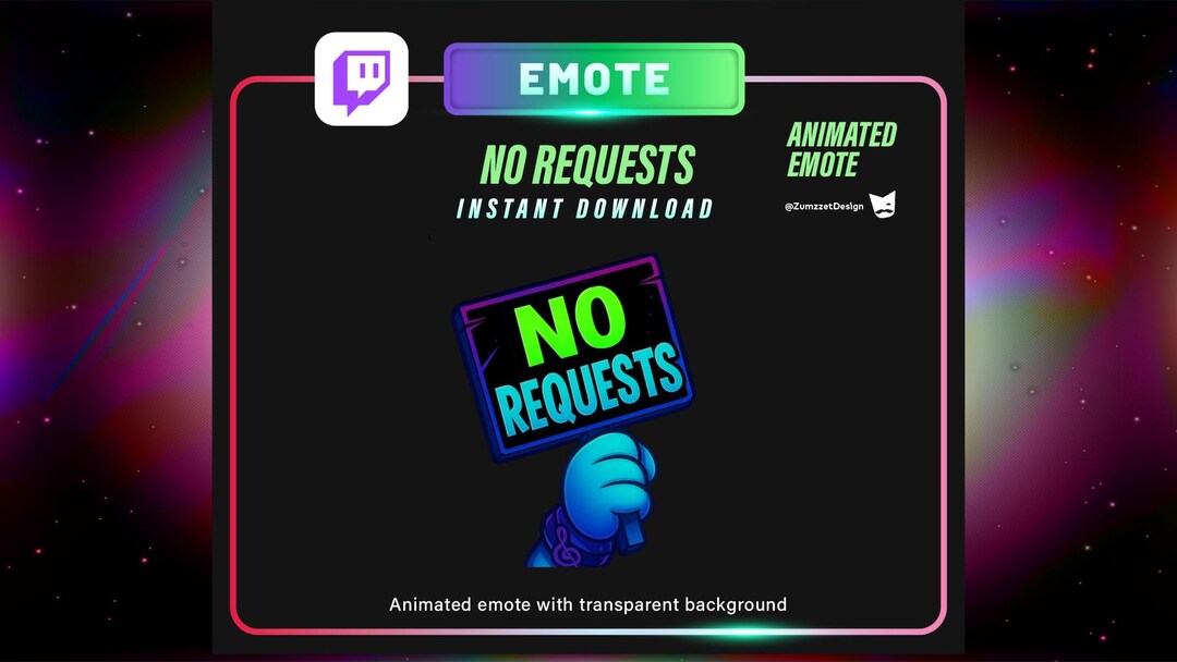 Animated No Requests Emote – Funny DJ Reaction Emote for Twitch ...